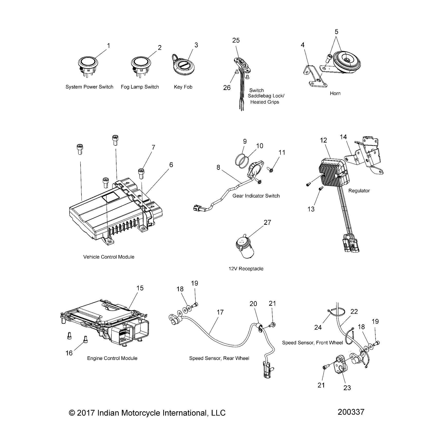 ELECTRICAL, COMPONENTS 1 - N18TCAA/TCBA ALL OPTIONS (200337) - Moore ...