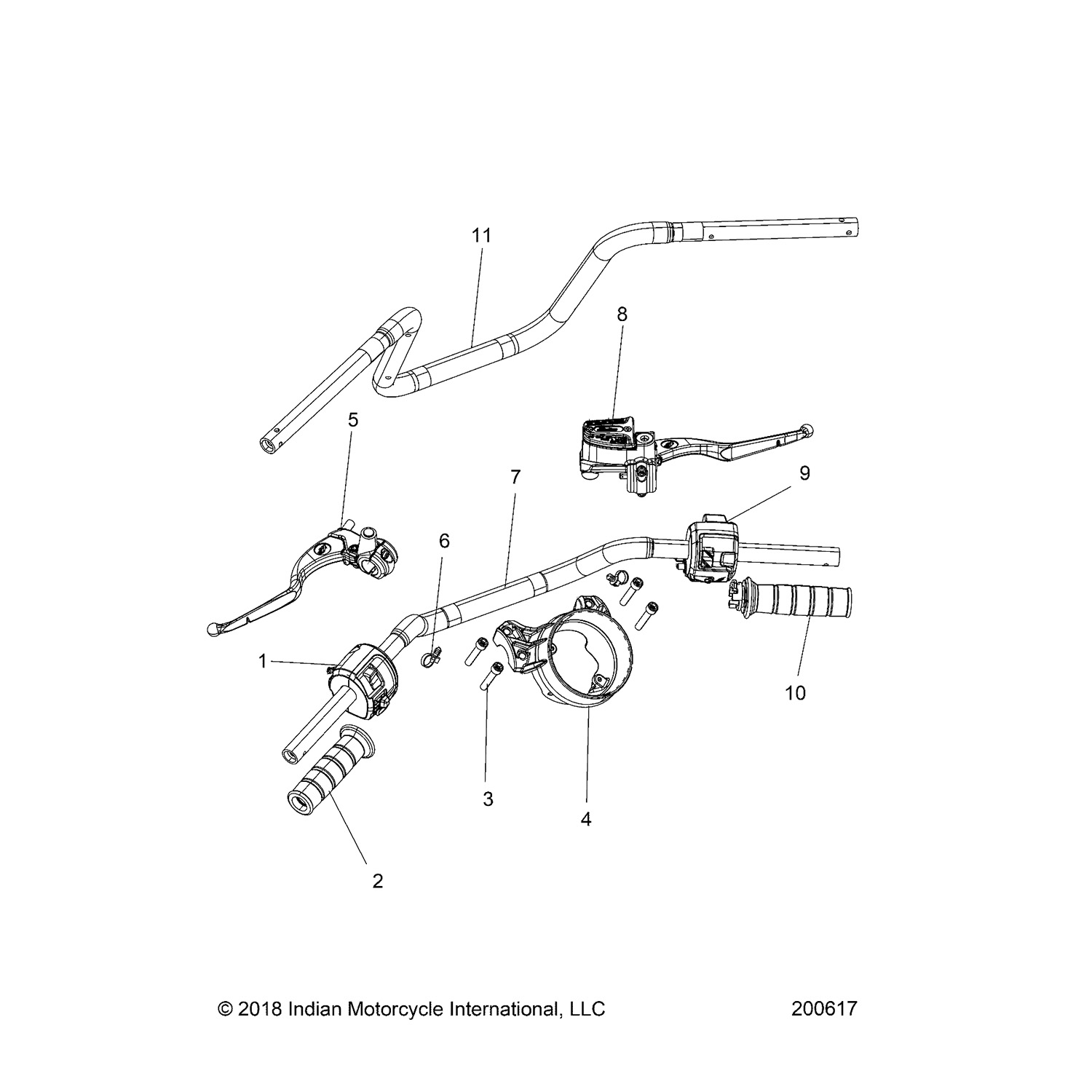 STEERING, HANDLEBAR ASSEMBLY - N23MTA00/MTB00/MTG00/MTH00/NTA00/NTG00 ...