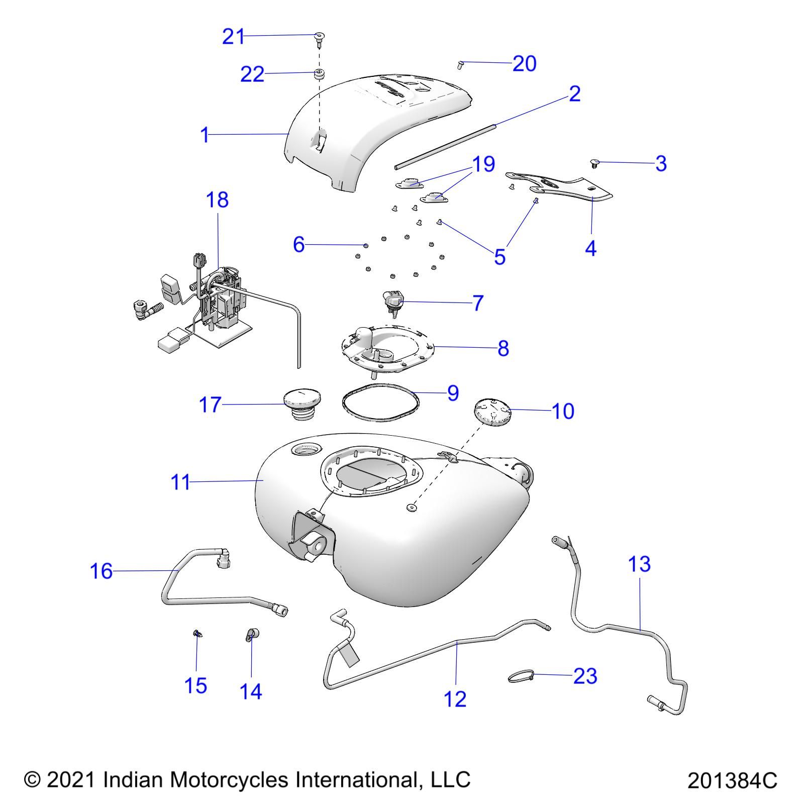 FUEL SYSTEM, FUEL TANK ASM. - N22TCBAA ALL OPTIONS (201384C) - Moore ...