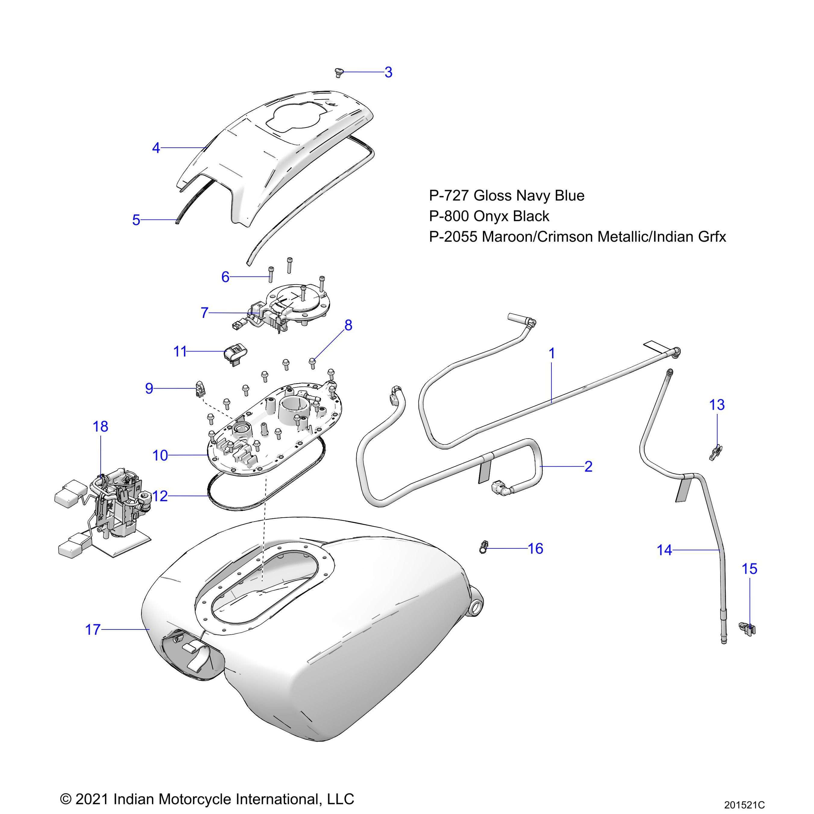 FUEL SYSTEM, FUEL TANK ASM. - N22LDGRR/LDHRR ALL OPTIONS (201521C ...