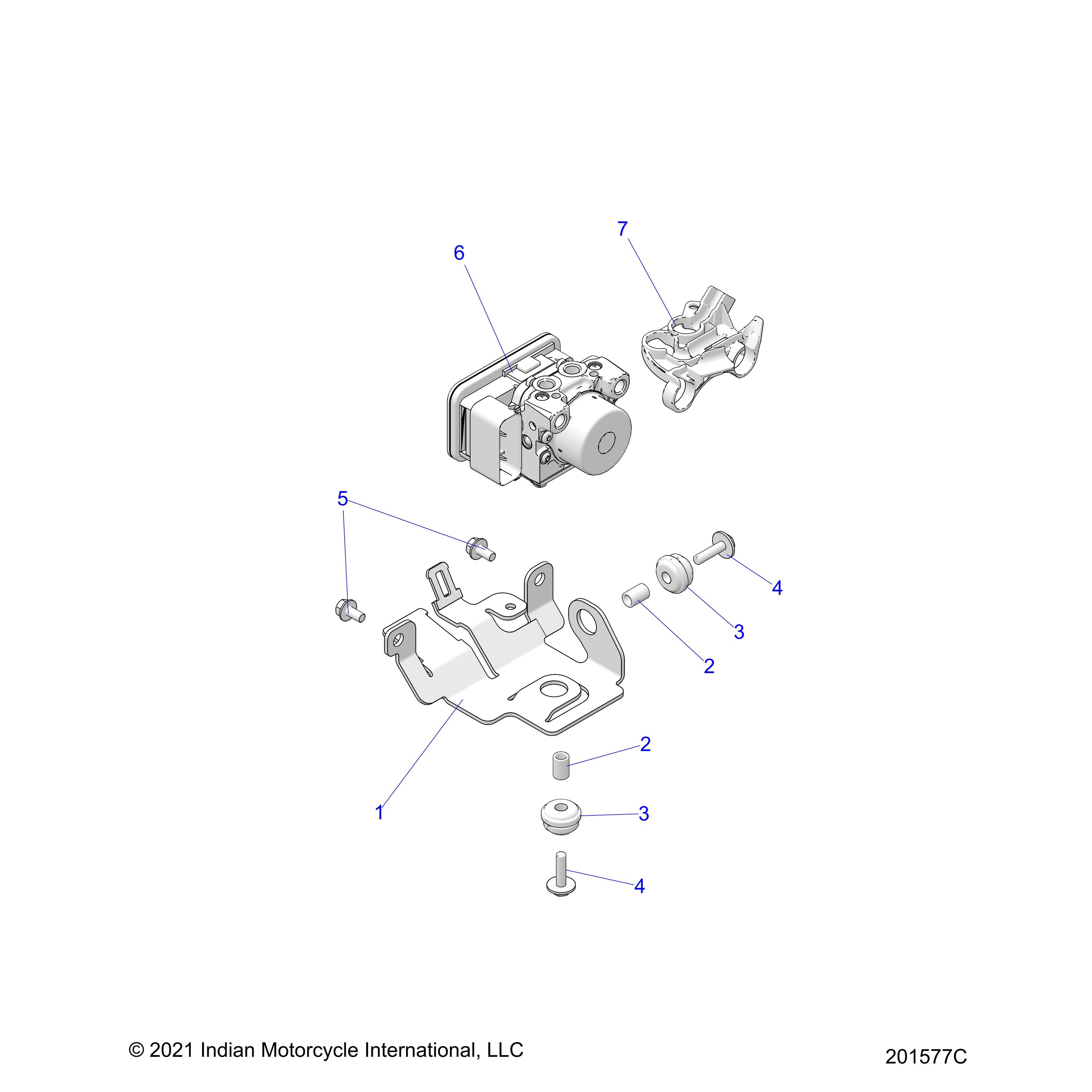 BRAKES, ABS BRAKE MODULE MOUNTING - N22MTA11 ALL OPTIONS (201577C ...