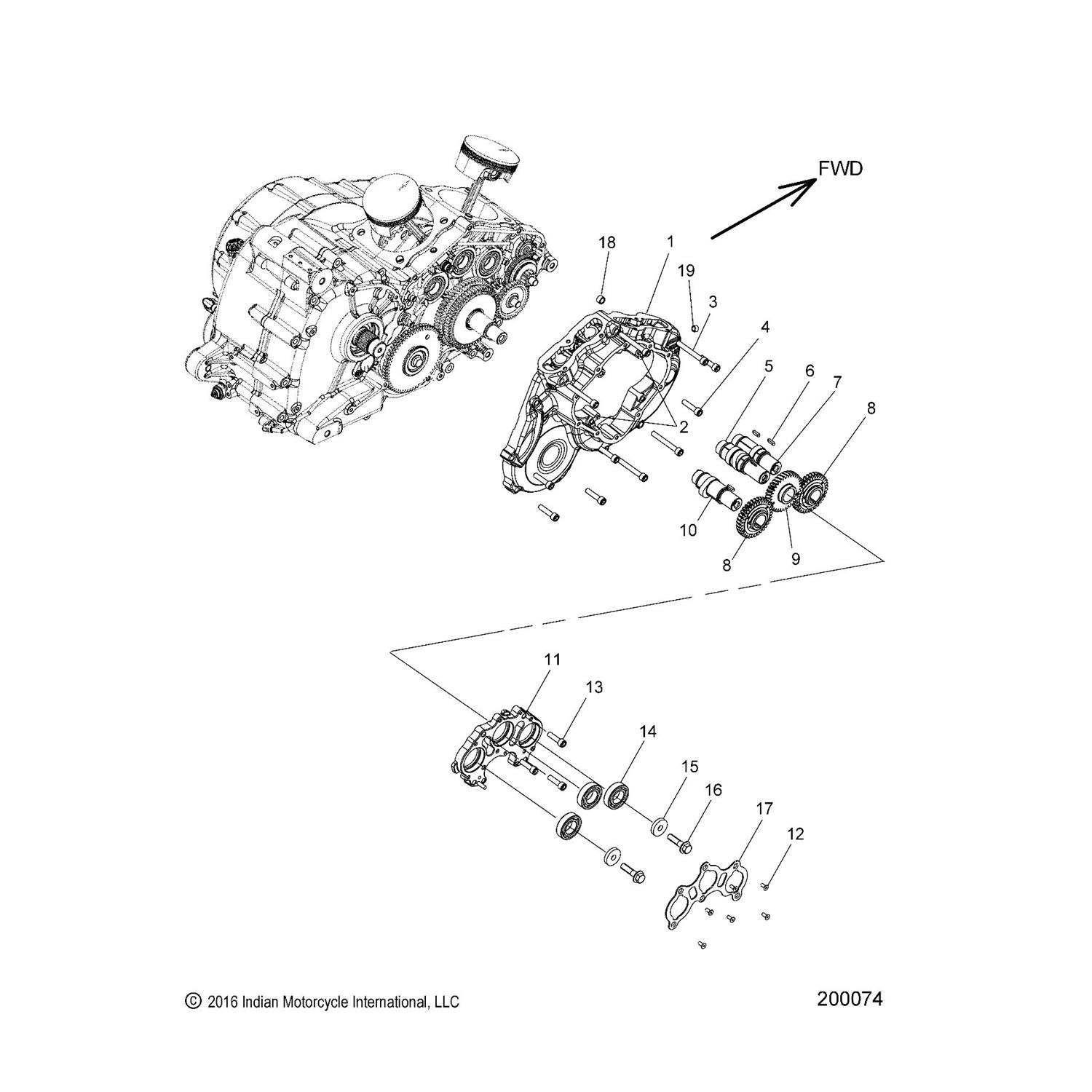 ASM., SUPPORT, OUTER CAM BEARINGS [INCL. DOWEL] - Moore Speed Racing