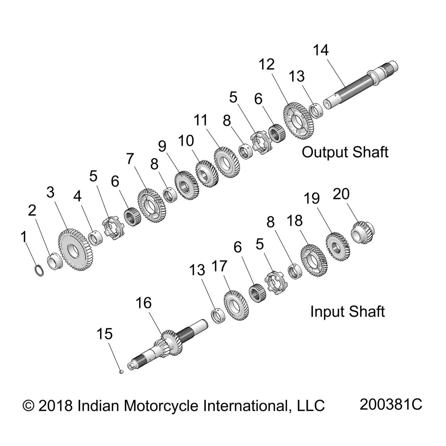 SHAFT, INPUT AND 1ST GEAR - Moore Speed Racing
